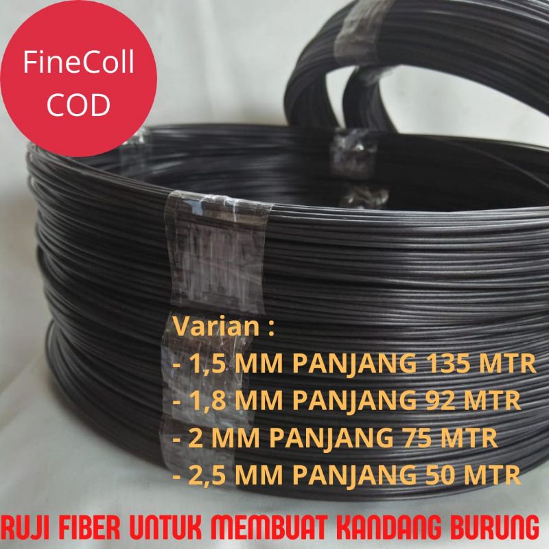 HITAM Non-leather black fiber bars 1.5mm 1.5mm 2mm 2.5mm weighing 500 ...