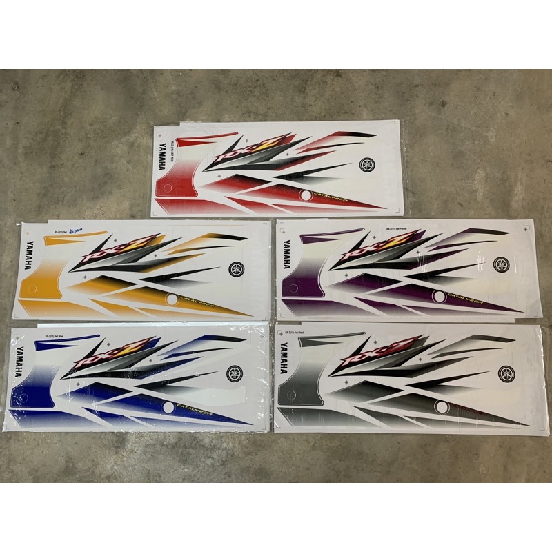 Stiker Sticker Body Stripe Cover Set (11) Yamaha RXZ135 RXZ 135 | Shopee Malaysia