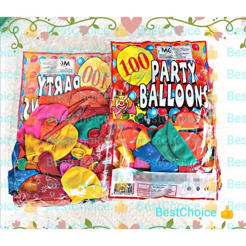 PARTY Balloon Assorted colours (Pack/100 pcs) | Shopee Malaysia