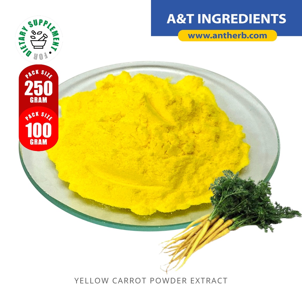 [100g/250g] Yellow Carrot Powder Extract / Serbuk Ekstrak Lobak Kuning ...