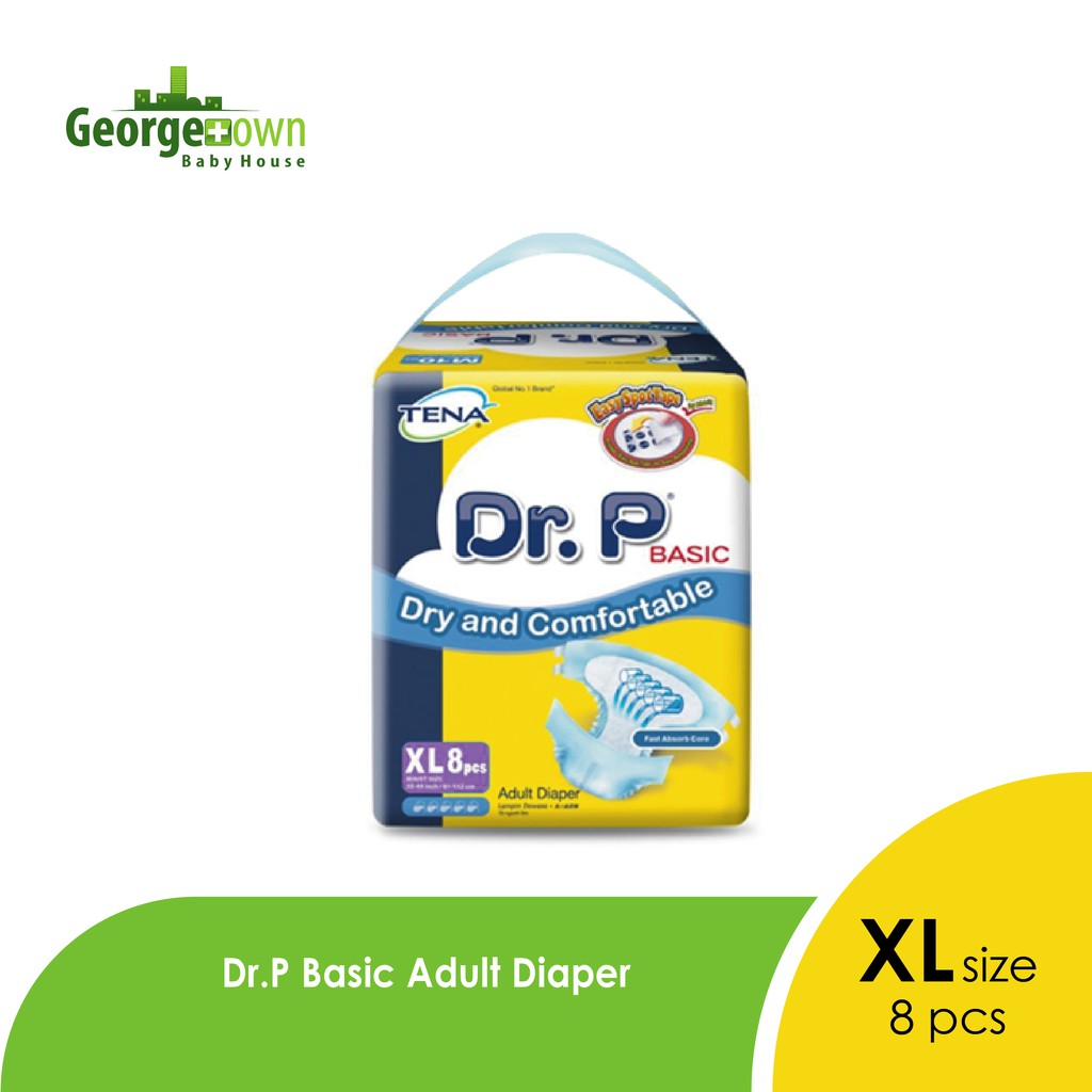 DR P BASIC ADULT DIAPER XL 8'S (GTG) | Shopee Malaysia
