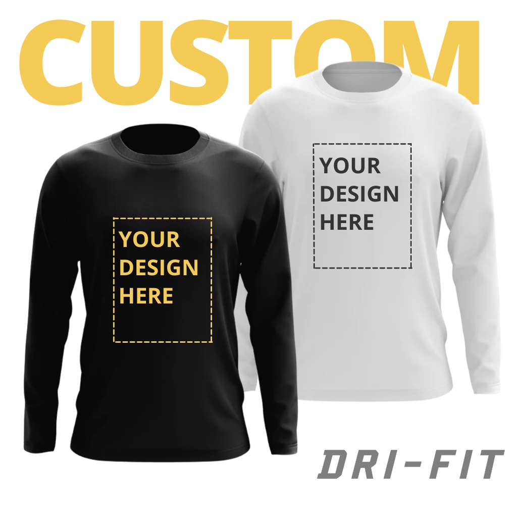[CUSTOM PRINT T-SHIRT] Jersey Long Sleeve T-shirt Print Cetak Baju ...