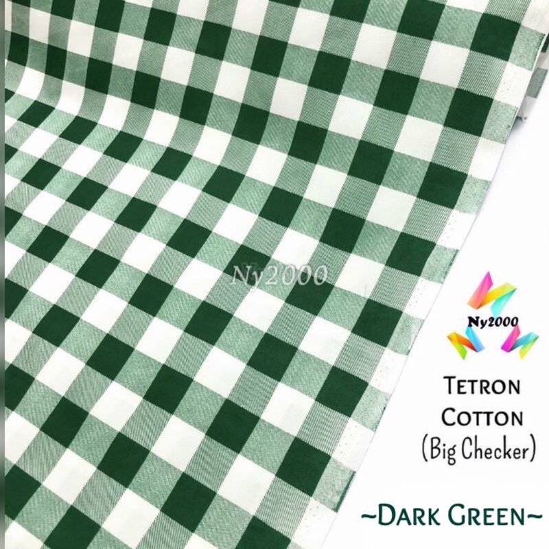 Kain Tetron Cotton TC (Polyester) Petak Besar (Bidang 48 inci Lebar ...