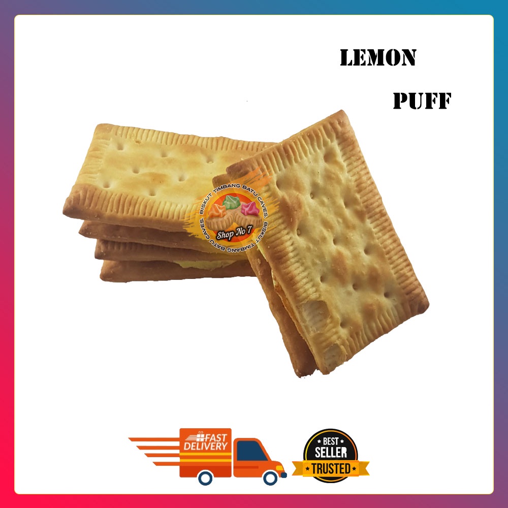 (BISKUT TIMBANG MURAH) LEMON BISCUITS / LEMON PUFF/ BISKUT LEMON 300G ...