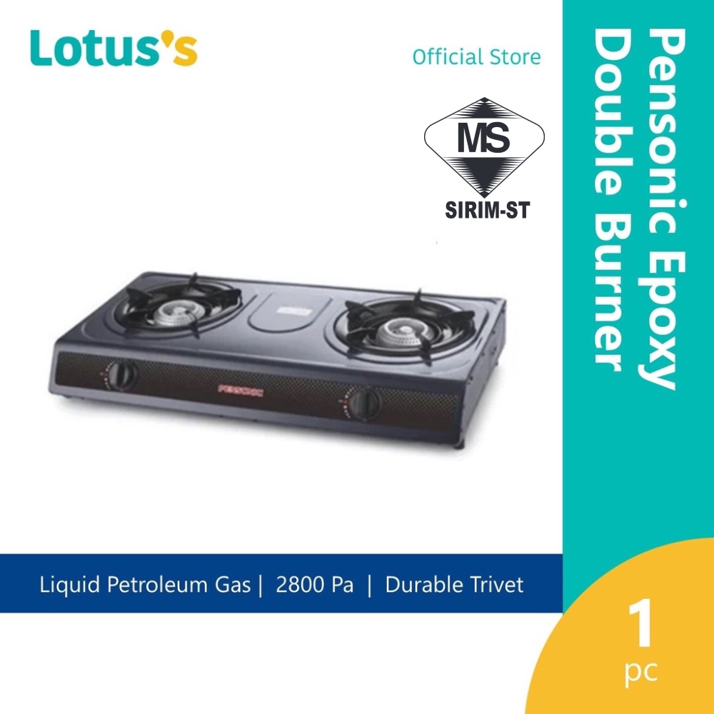 Pensonic Epoxy Double Burner Gas Stove PGC-26N | Shopee Malaysia
