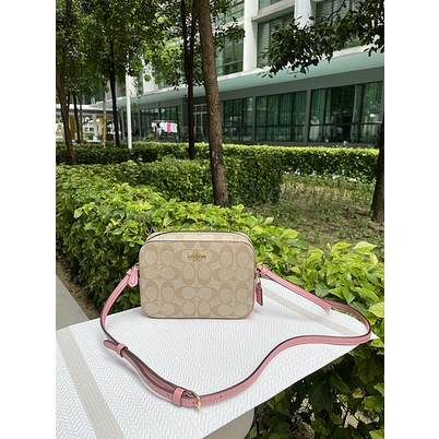 Coach Mini Camera Bag In Signature Canvas | Shopee Malaysia