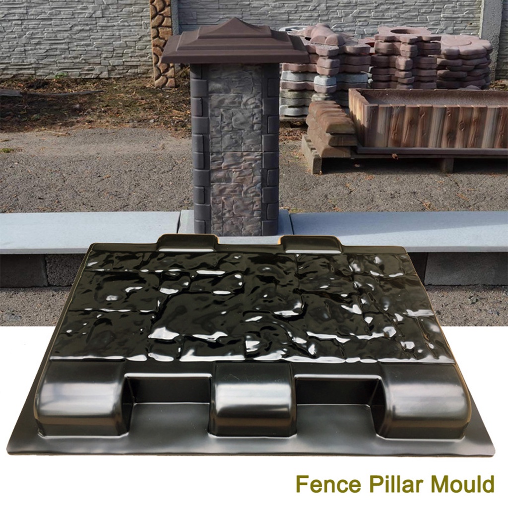 [ehoyoxaMY] Garden Simulation Stone Fence Pillar Cement Concrete Paving ...