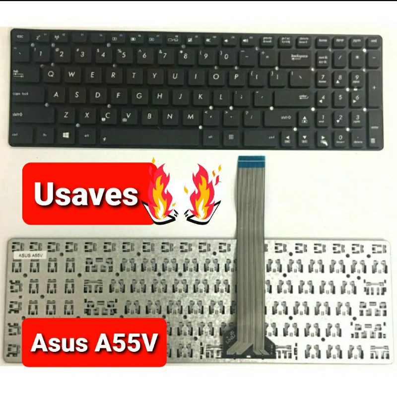 ASUS A55V K55V A55VM A55VD K55VD R500v R700V KEYBOARD | Shopee Malaysia