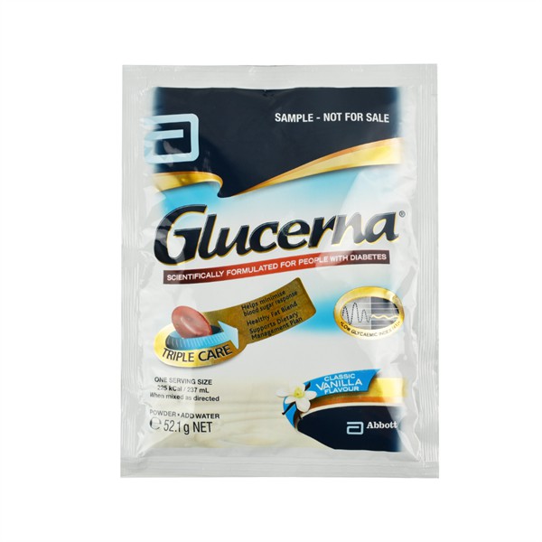 [Promotion] Abbott GLUCERNA Milk Sachet (Vanilla) 52.1g for Diabetes ...