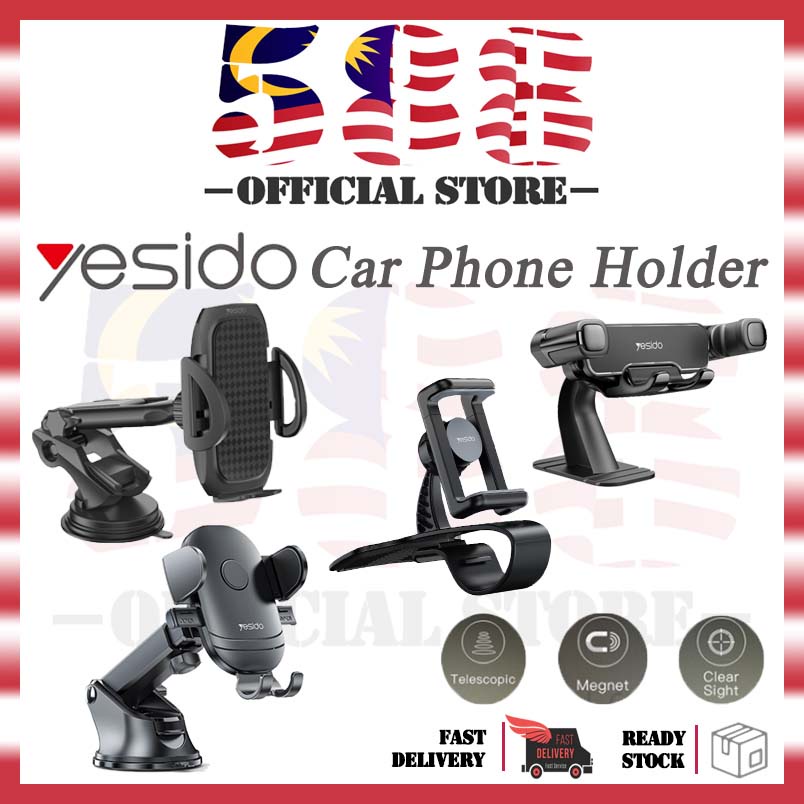 YESIDO C218/C222/C207/C204/C138/C111/ C72 Free Stretch Adjustable Car Holder Telescopic Gravity ...