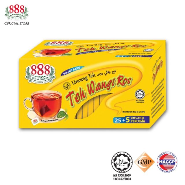 888 TEH WANGI ROSE TEA Bag 60g (2g x 30's) | Shopee Malaysia