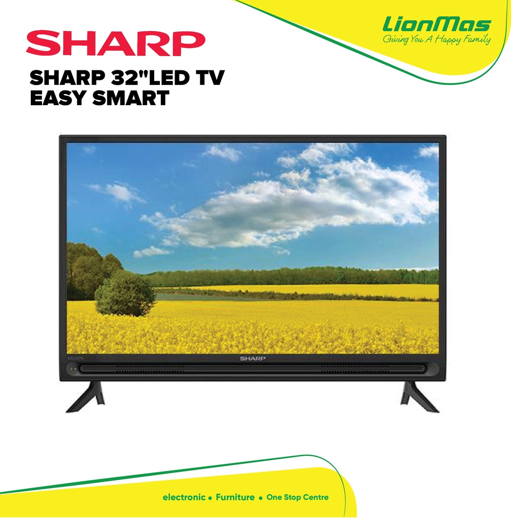 Sharp LED TV Easy Smart 32" SHA-2TC32DF1X | Shopee Malaysia