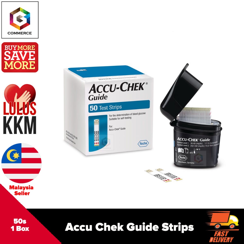 Accu Chek Guide Glucometer Test Strip 25s / 50s | Shopee Malaysia