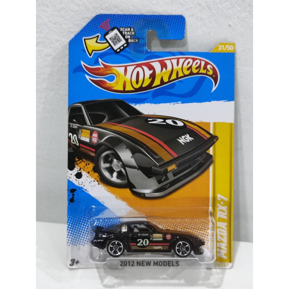 Hot Wheels Mazda RX7 Rx-7 (Black US Card) (Green got bent mark ...