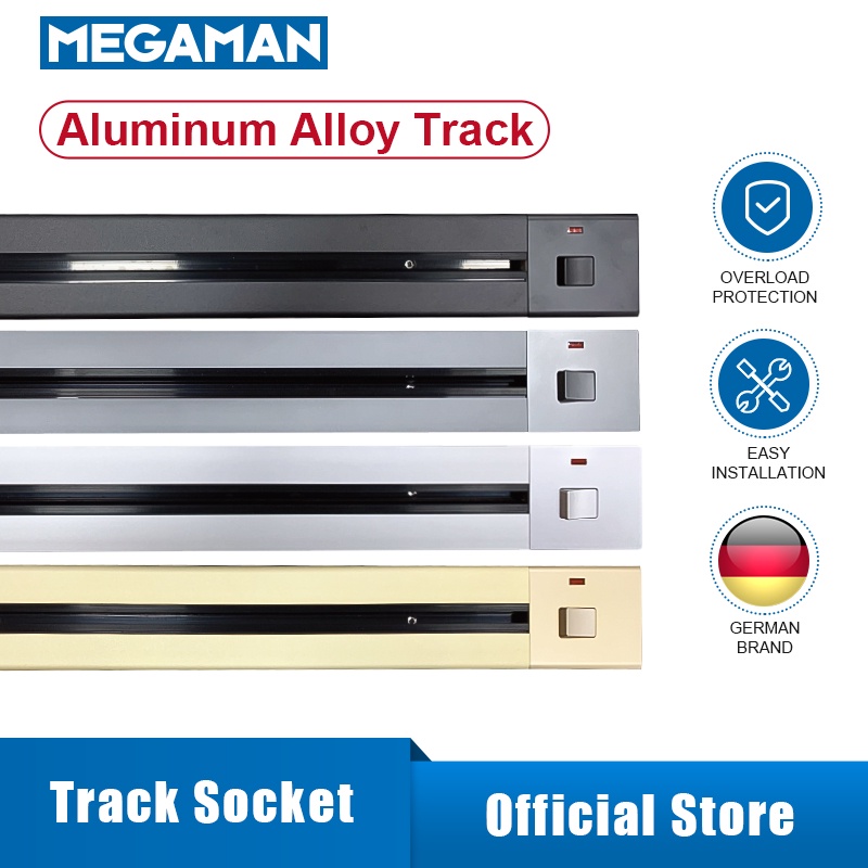Megaman Power Track Socket Aluminum Alloy 40CM 60CM 80CM 100CM Open ...