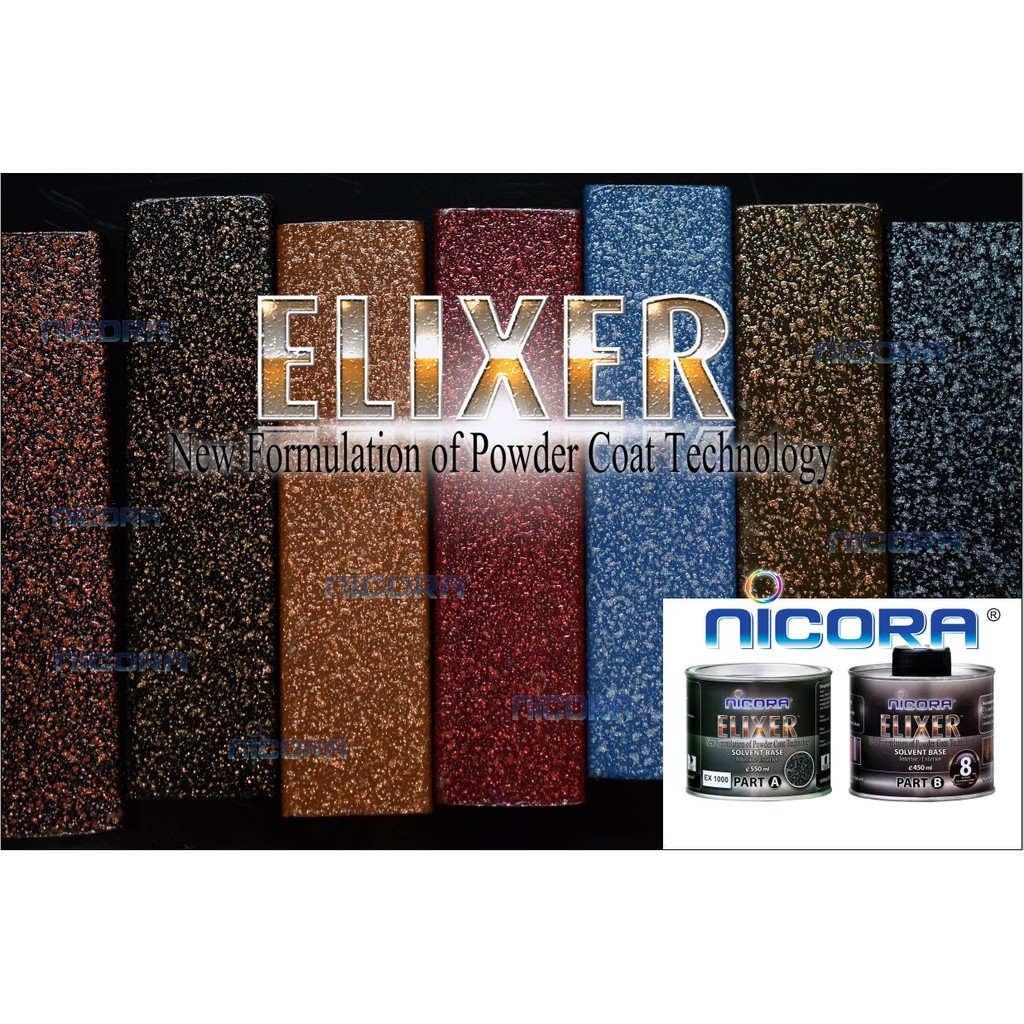 💥NICORA ELIXER PAINT💥 (1L) Solvent Based Powder Coat Effect Metal ...