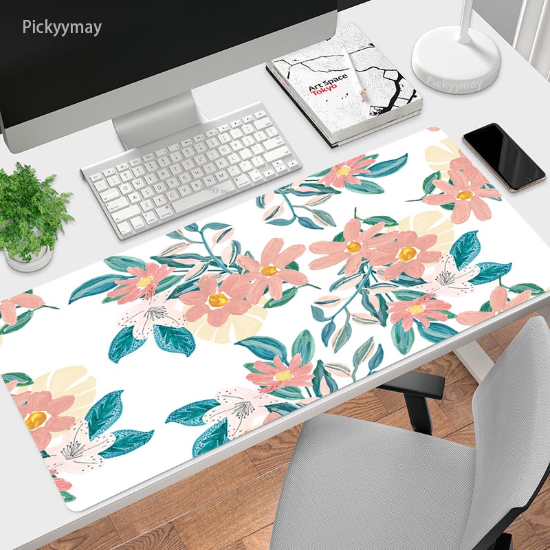 Large Tropical Rainforest Flower Mousepad Gaming Laptop Computer Desk ...