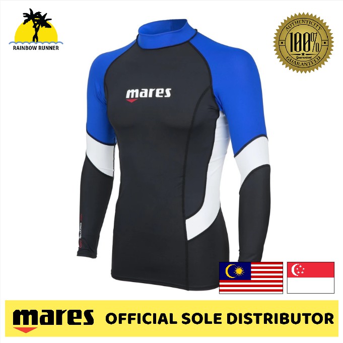 Mares Men's L/S Trilastic Rash Guard / Anti UV Rash Guard Swimming ...