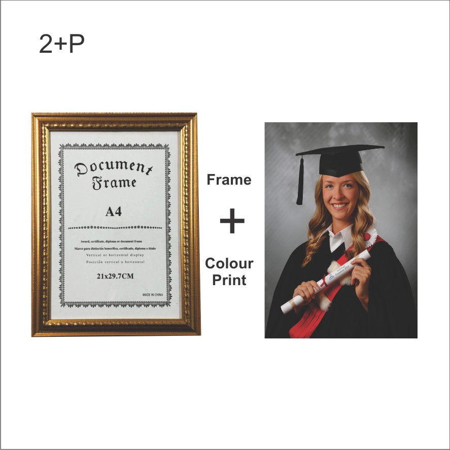 A4 / A3 Frame (Frame Only / Frame + Printing) Certificate / Document ...