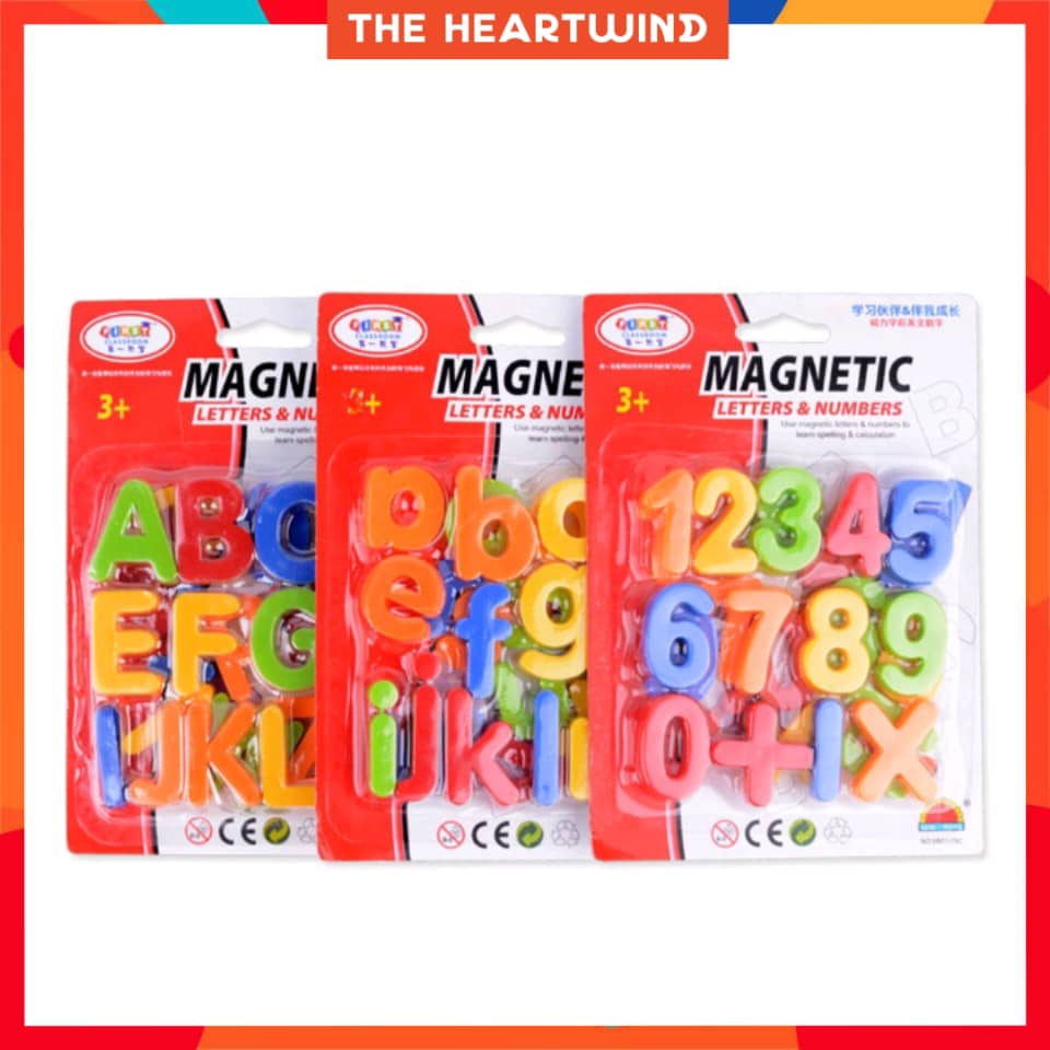 Magnetic Colorful Uppercase / Lowercase Alphabets Letters Numbers ...