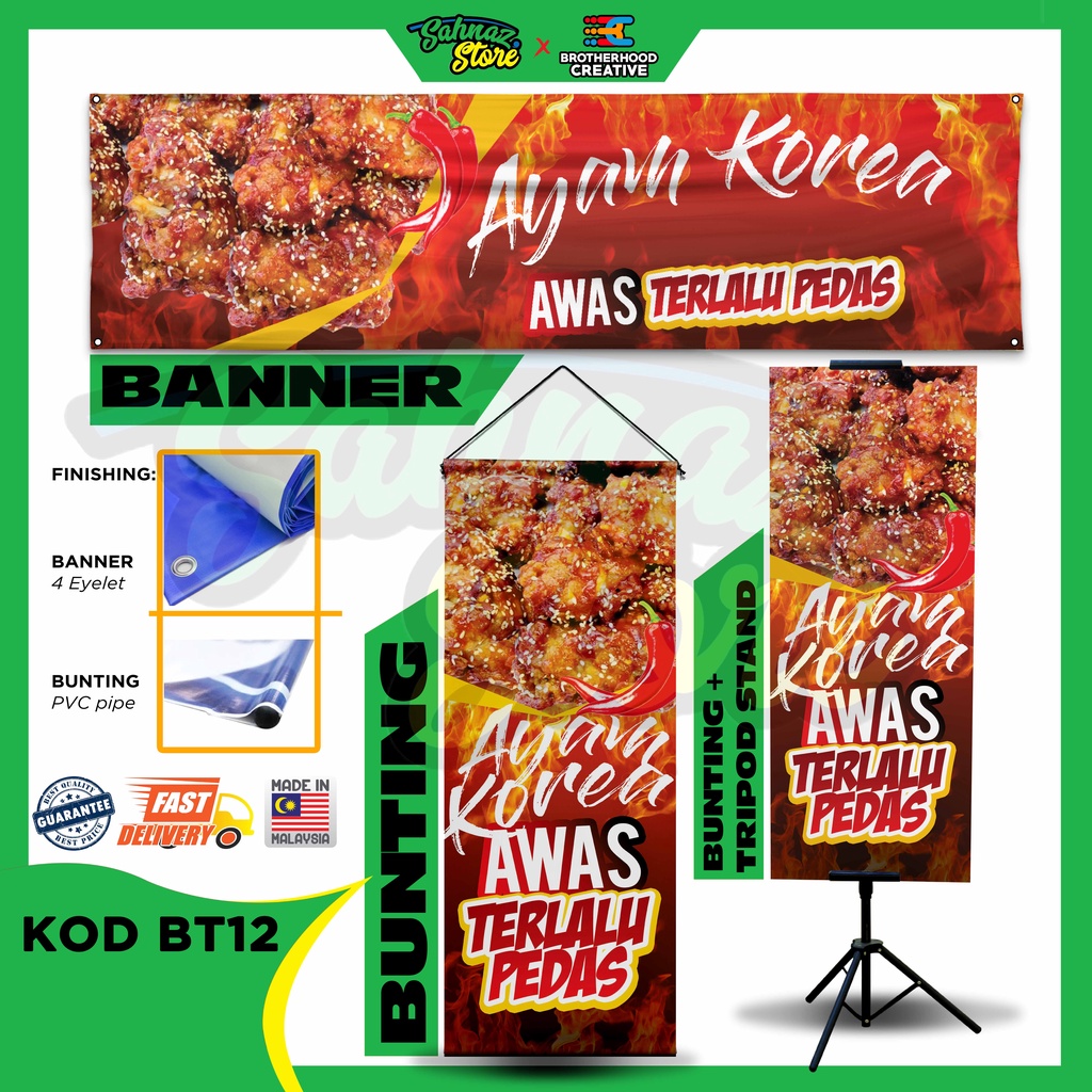 Bunting Banner produk / perkhidmatan anda High quality printing - BT 12 ...