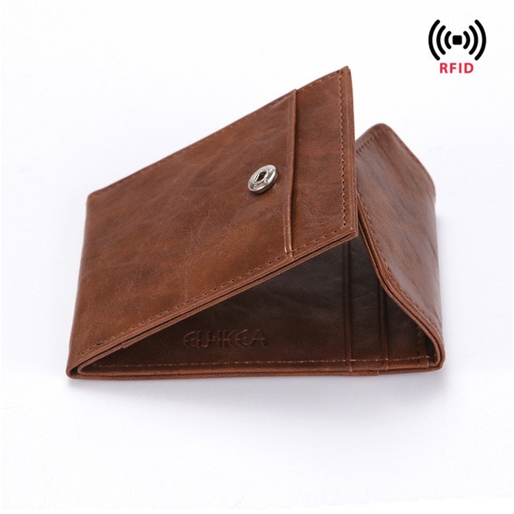 DOMPET KECIL LELAKI SLIM WALLET PU LEATHER MINI BUTTON CARD HOLDER KAD ...