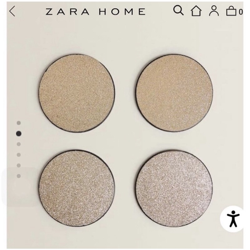 [READYSTOCK] Zara Home gold coasters Set of 8 | Shopee Malaysia