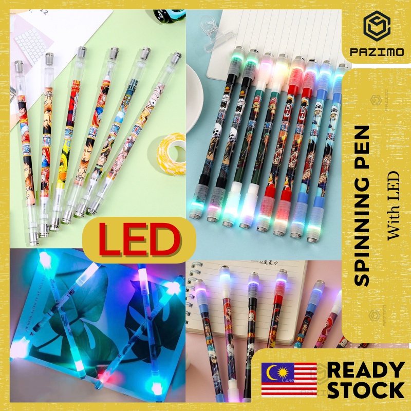 Pen Spinning LED Random Color Creative Release Pressure Plastic Spinner ...
