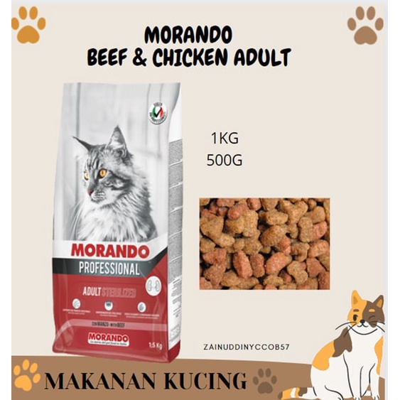 🐈🐈MAKANAN KUCING😻😻MORANDO BEEF ADULT🐈🐈 | Shopee Malaysia