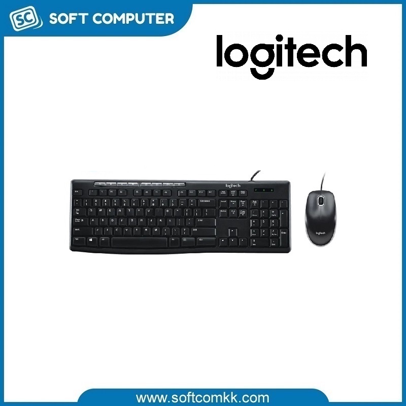 Logitech Mk200 Usb Keyboard And Usb Optical Mouse Desktop Laptop Pc