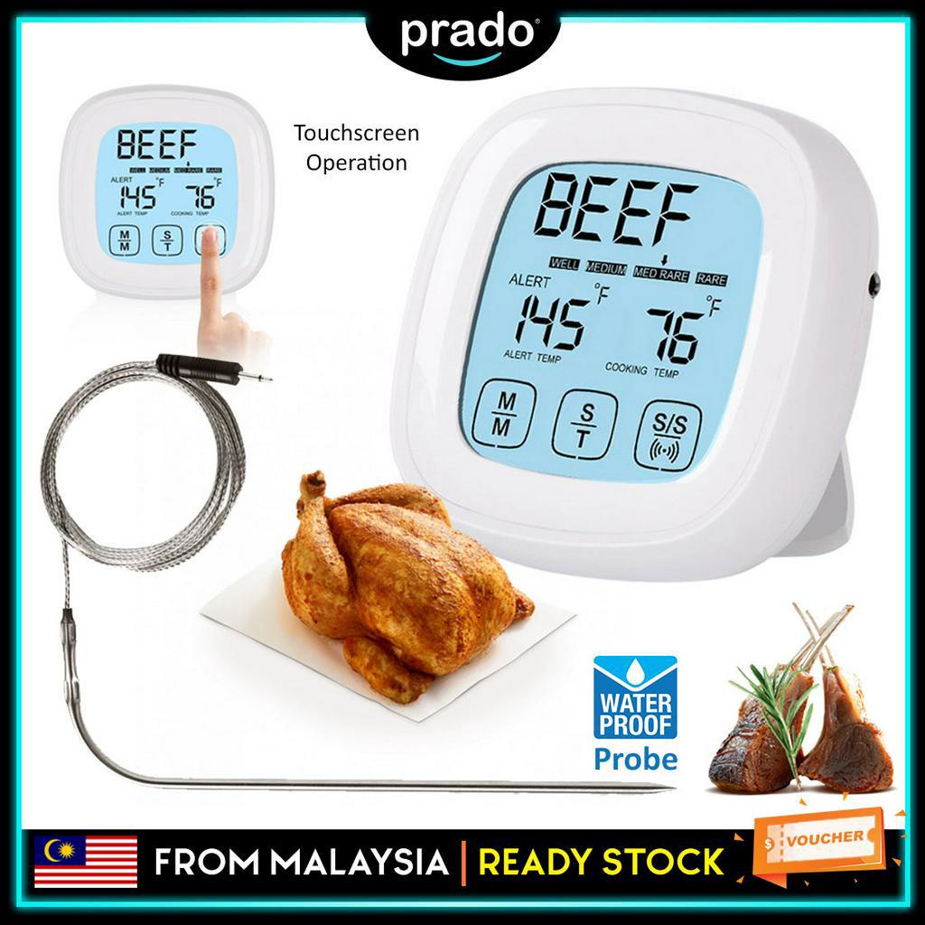 PRADO Touchscreen Oven Meat Timer Accurate Digital Grill Cooking ...