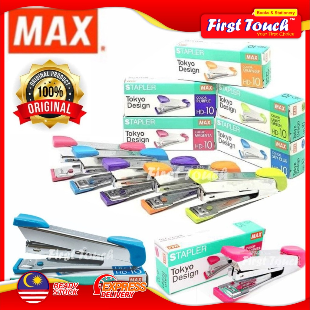 MAX Stapler HD-10 / No.10 (Tokyo Design) Pengokot Max No.10 Staples Max ...