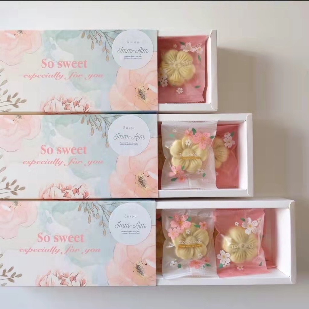 Floral box packaging -(So sweet) pineapple tart cookie mooncake pastel ...