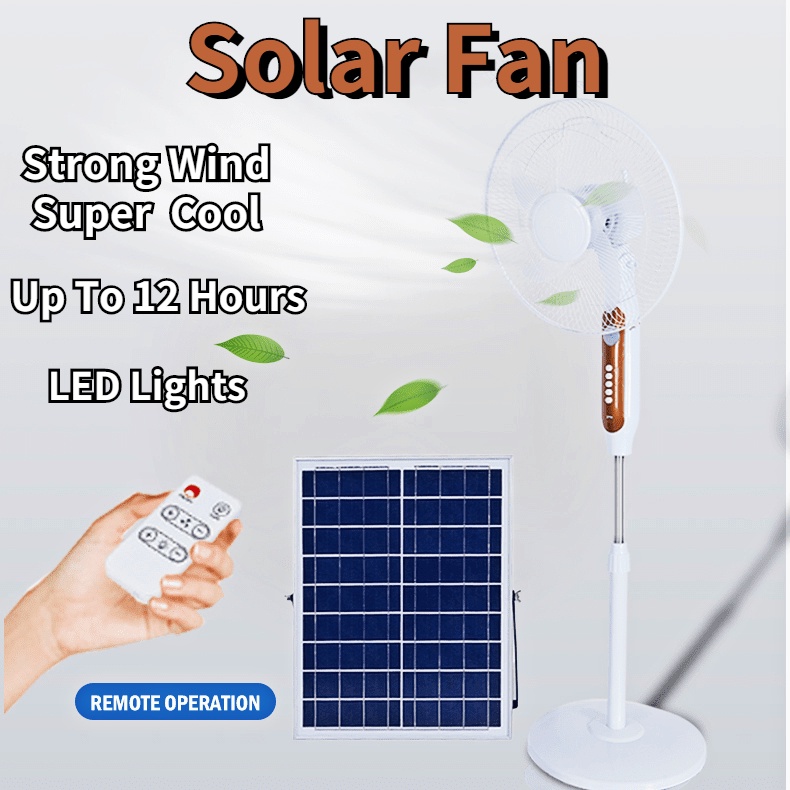 Hot sale 16 Inch Solar Fan Stand Outdoor Solar DC Fan Portable USB ...