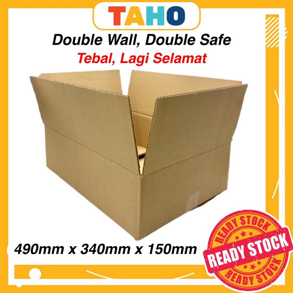 Carton Box Double Wall /51CM x 35CM x 41.5CM / Packaging Box / Kotak ...