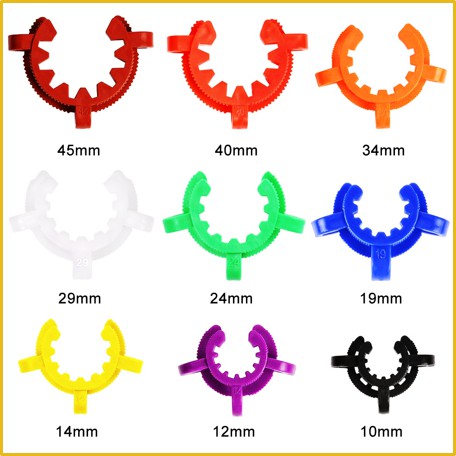 Glass Joint Keck Clips ( Plastic ) in multi color/ size | Shopee Malaysia