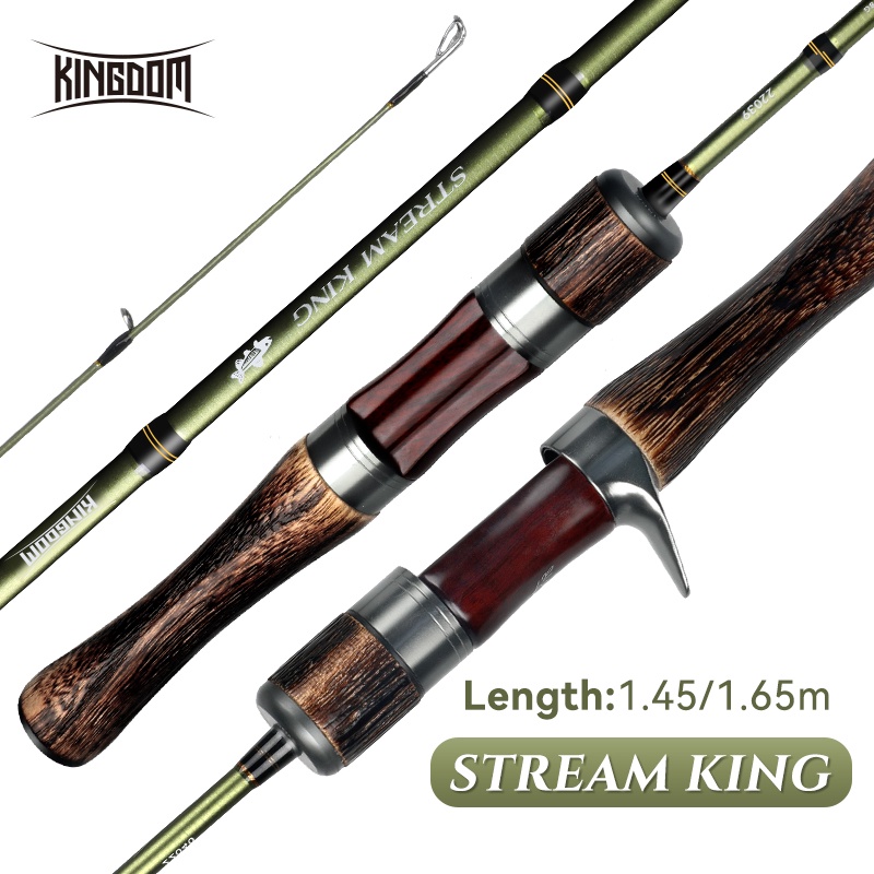 Kingdom Stream King Carbon Spinning Fishing Rods (1.45m/1.65m) | Shopee ...