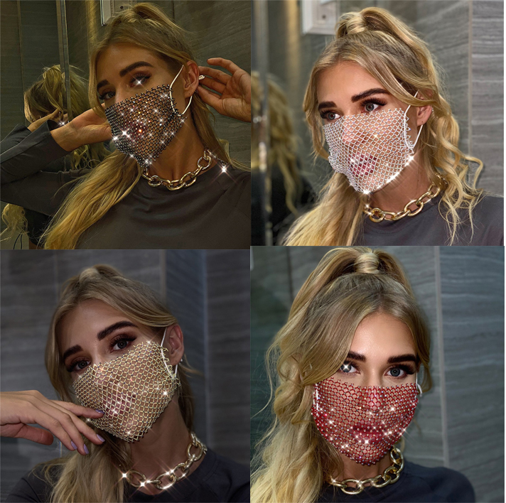 Sparkle face mask glitter mask rhinestone mask | Shopee Malaysia