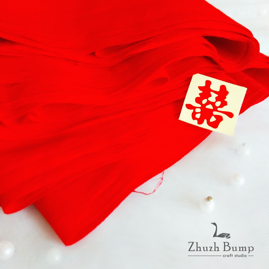 Red Cotton Cloth Fabric 36 inch Chinese Traditional Wedding (by yard/by ...