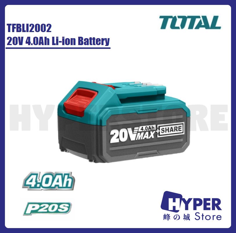 TOTAL 20V 4.0Ah Li-ion Battery / Bateri - TFBLI2002 锂离子电池 (Ready Stock ...