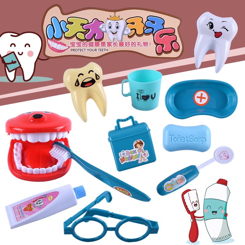 Dental Doctor Dentist Pretend Play Toy Sets Medical Tools Check Teeth ...