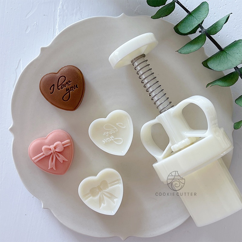 20g Mini Love Shape Gift Mooncake Mould Mid-Autumn Festival Green Bean ...