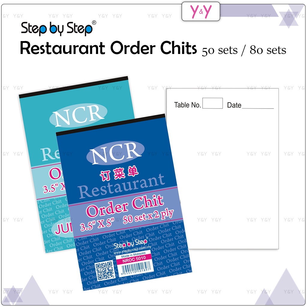 Step by Step NCR Restaurant Order Chits Book / SBS 2 ply Order Taking Book / Quick Note / Order ...