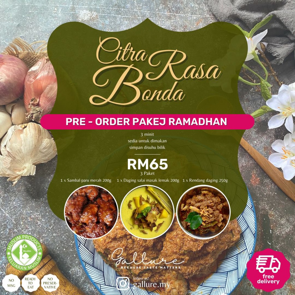 Pakej Citra Rasa Bonda (Daging salai masak lemak - Sambal paru merah ...