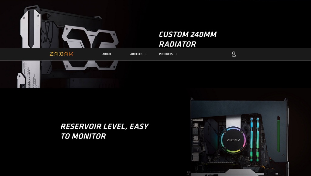 ZADAK MOAB II EVO CASE CUSTOM MOD WATER COOLED PC DESKTOP RGB CASING SILVER BLACK (Z16.1HS001 ...