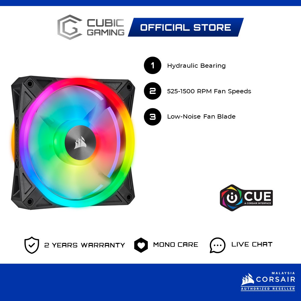 CORSAIR iCUE QL120 RGB PWM RGB Led Cooling Fan - Single Fan/3 Fans With ...