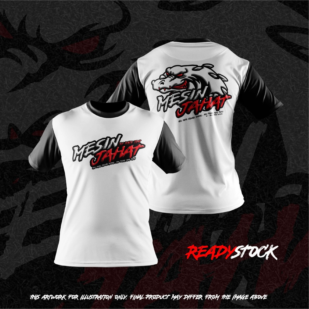 (READY STOCK) T-SHIRT MESIN JAHAT 1 .0 | SILK SCREEN EMBOSS COTTON ...