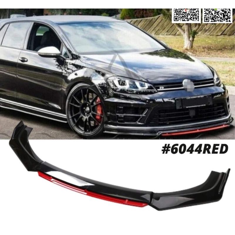 Universal Car Front Bumper Lip Spoiler Splitter Body Kit Glossy ...