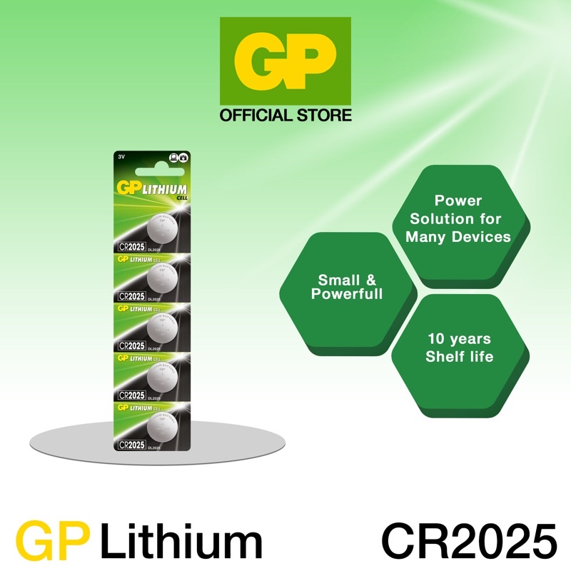 GP Lithium Coin Battery CR2025 - GP-CR2025 12V (0133-1000-2025 ...