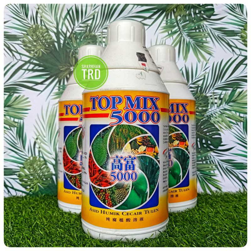 Botol 1ltr TOP MIX 5000 Asid Humik 5% Cecair Tulen Baja Subur Tanah ...